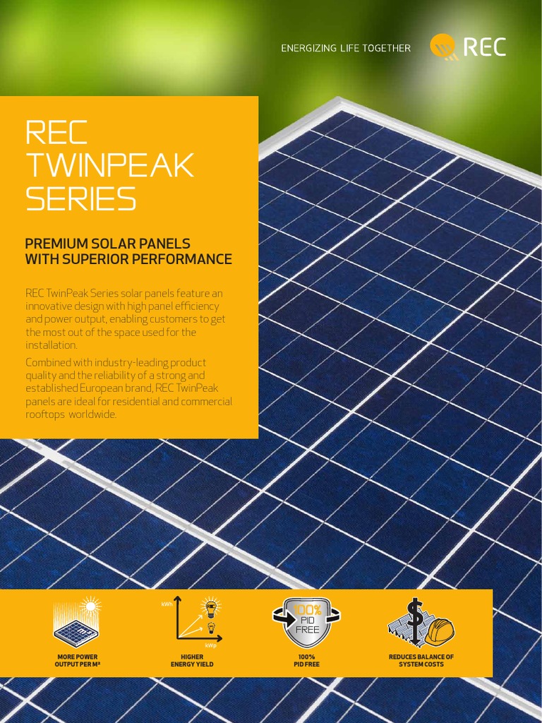 REC TwinPeak Series Rev A ENG | PDF | Solar Panel | Electrical Engineering