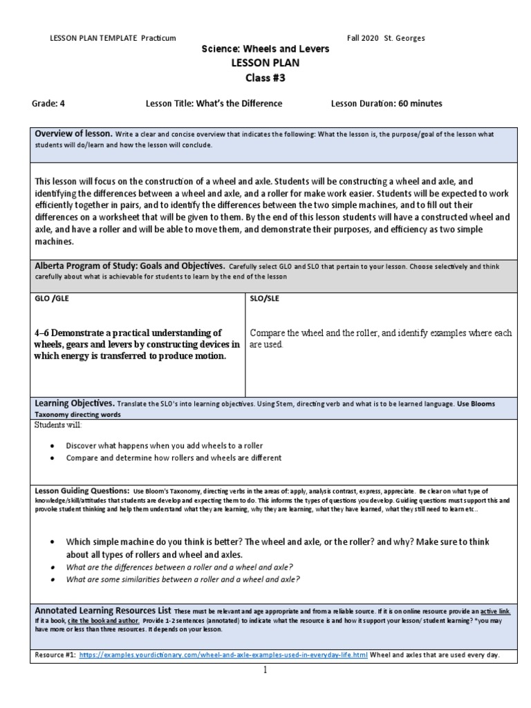 Class 3 Whats The Difference | PDF | Lesson Plan | Wheel