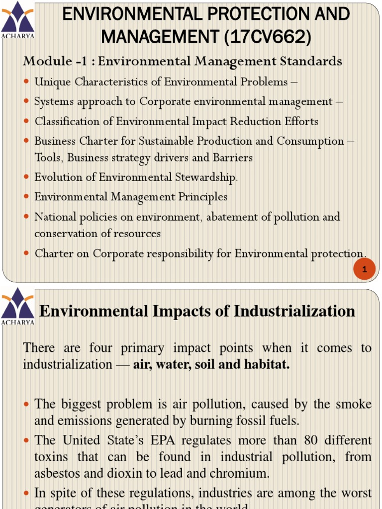 Module - 1: Environmental Management Standards | PDF | Green Building ...