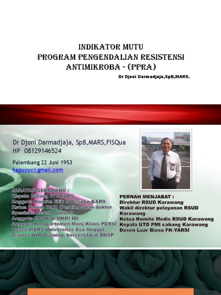 DR Djoni Darmadjaja Indikator Mutu PPRA | PDF | Kesehatan Holistik