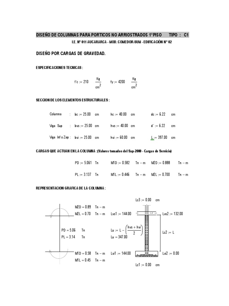 Columna Tipo C-1 | PDF