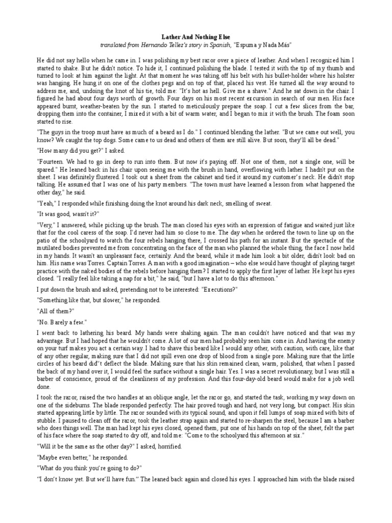 Lather and Nothing Else | PDF | Shaving | Nature