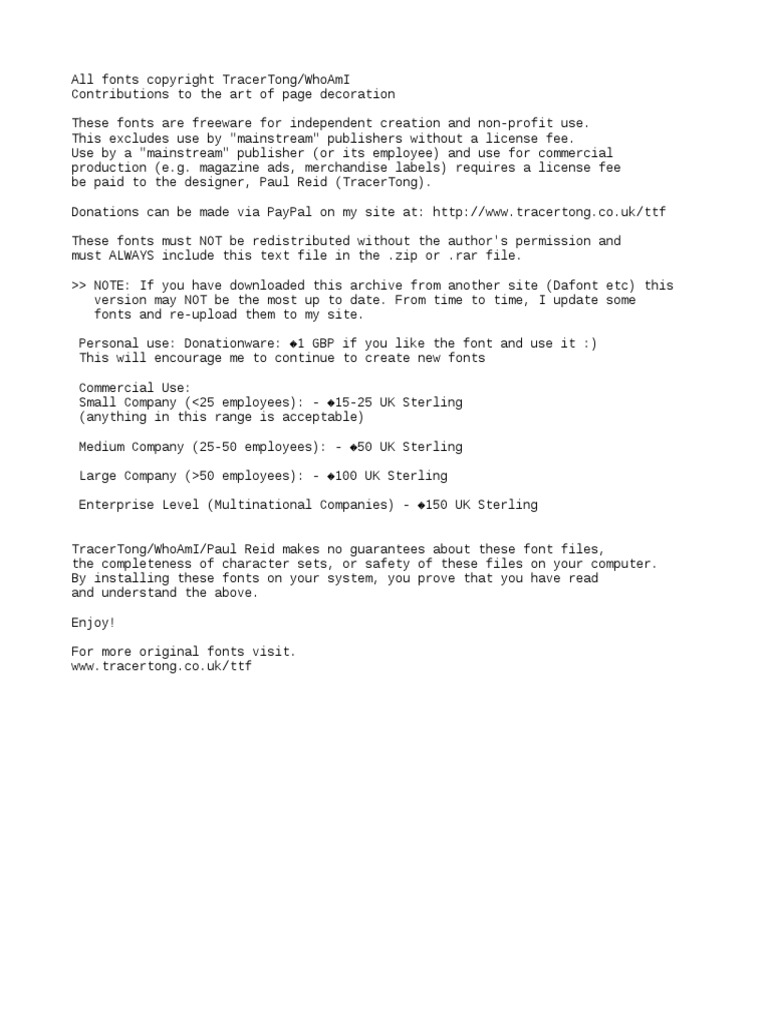 Font Info | PDF