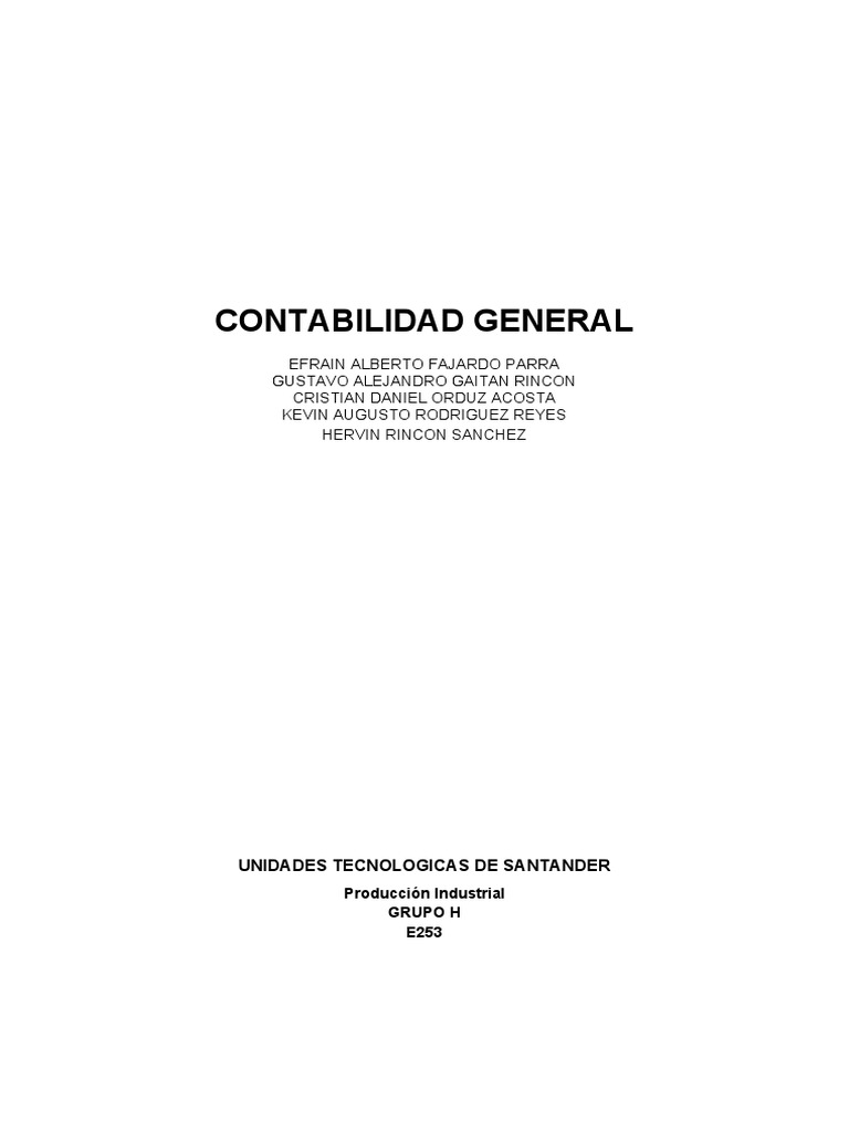 Contabilidad General | PDF