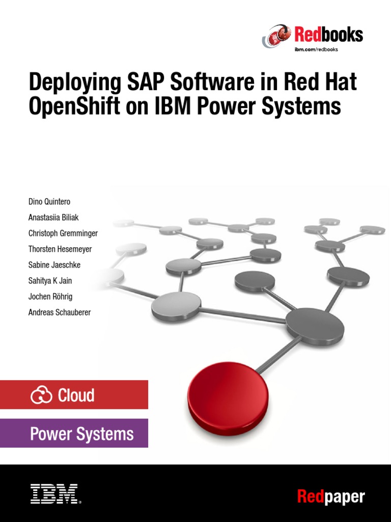 Deploying SAP Software in Red Hat OpenShift On IBM Power Systems | PDF ...