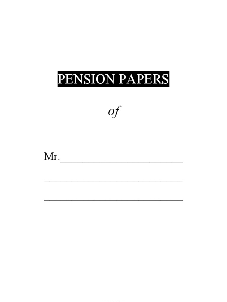 Pension Papers | PDF | Retirement | Gratuity