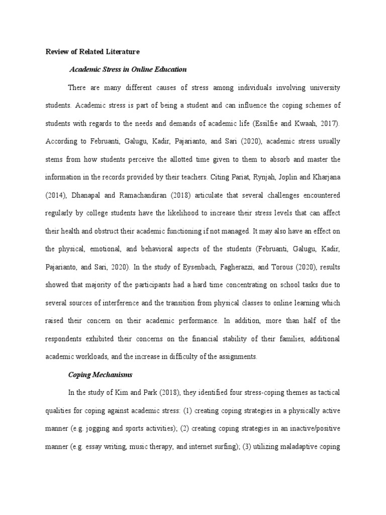 Rrl Theoretical Framework Pdf Stress Biology Neuropsychological Assessment
