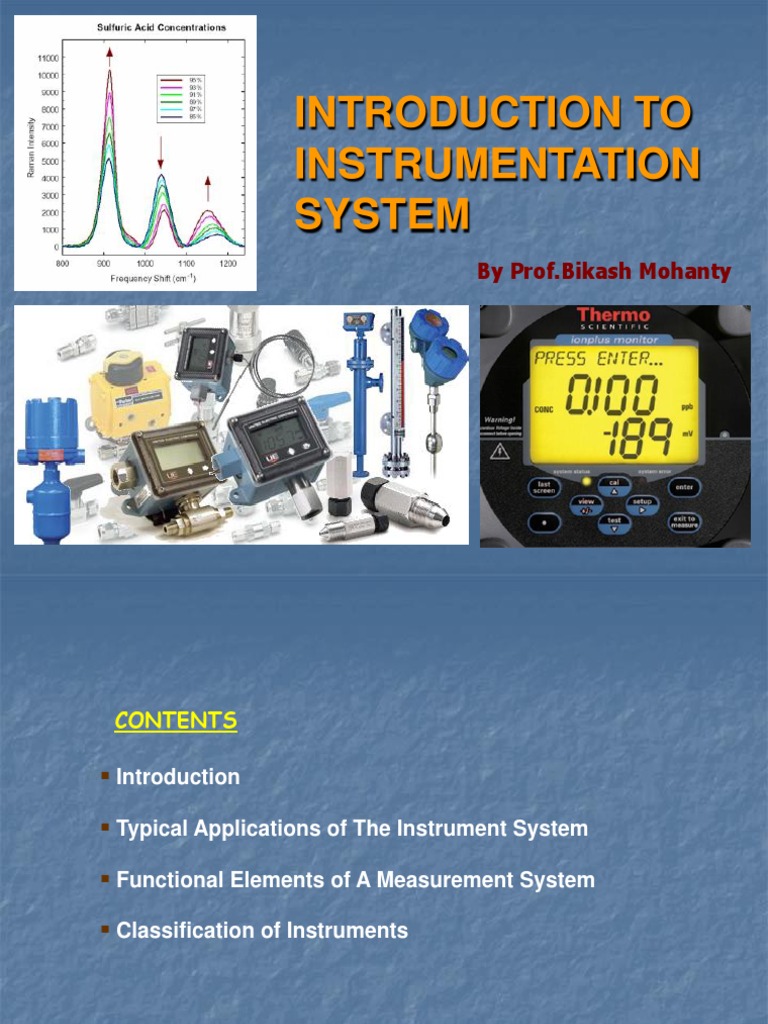 Introduction To Instrumentation System By Prof Bikash Mohanty Pdf