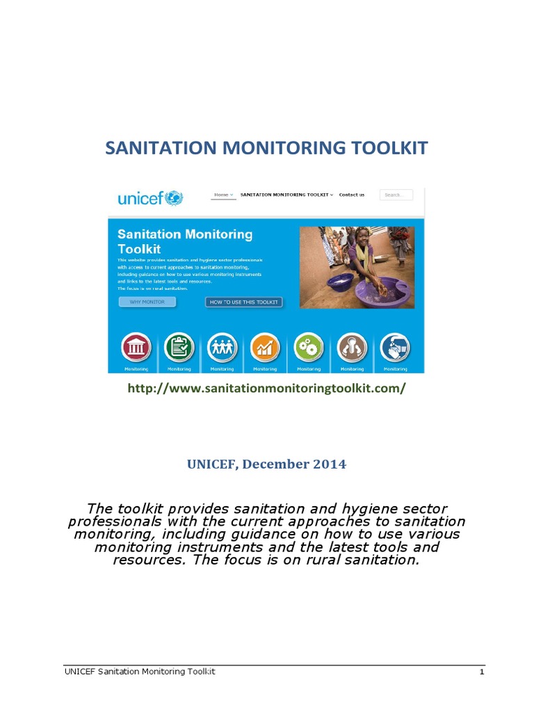 UNICEF Sanitation Monitoring Toolkit Guide | PDF | Wash | Sanitation
