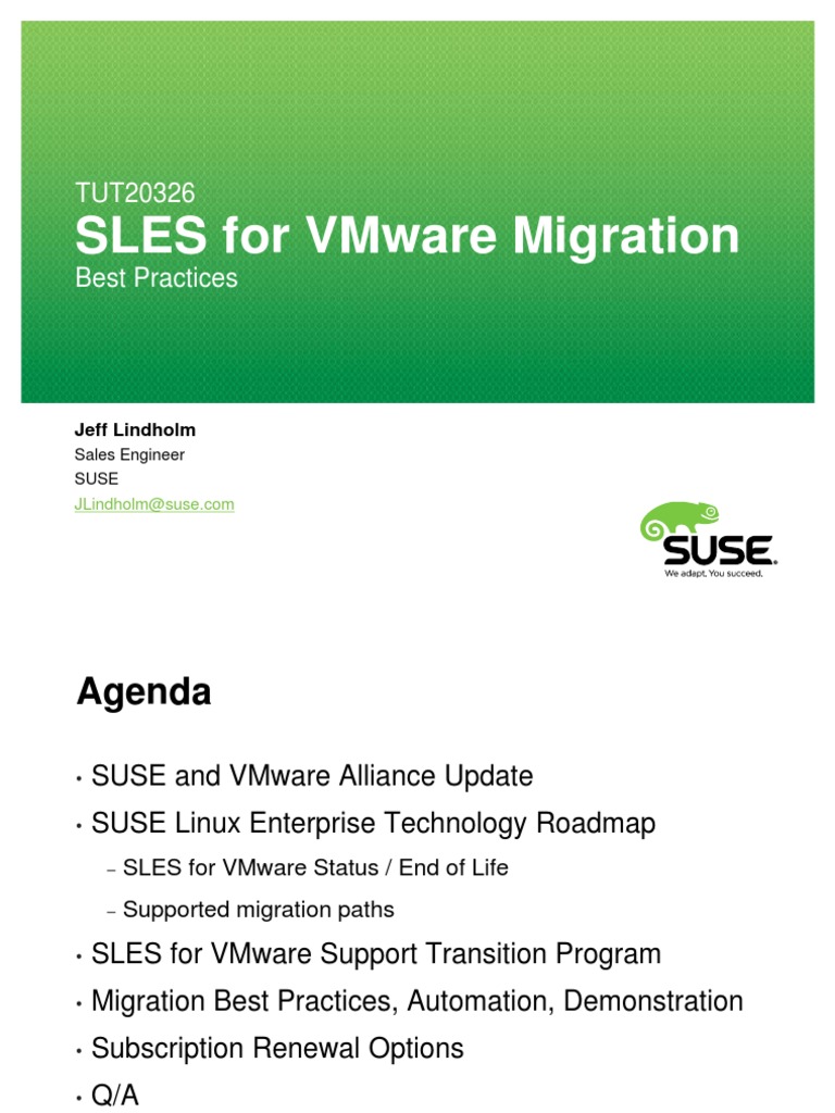 Migration To Vmware SLES | PDF | V Mware | Linux