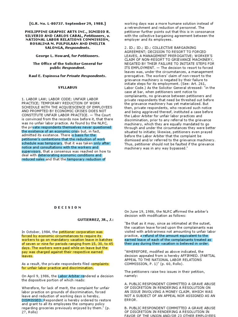 PH Graphic V NLRC | PDF | Unfair Labor Practice | Collective Bargaining