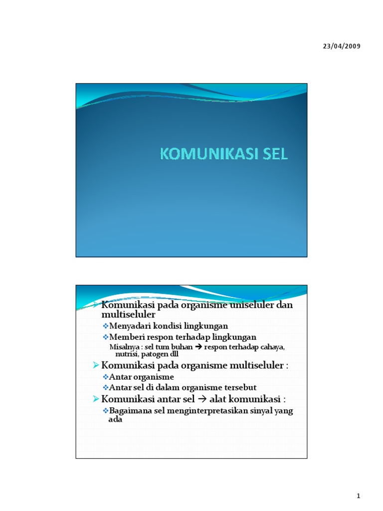 Komunikasi Sel | PDF