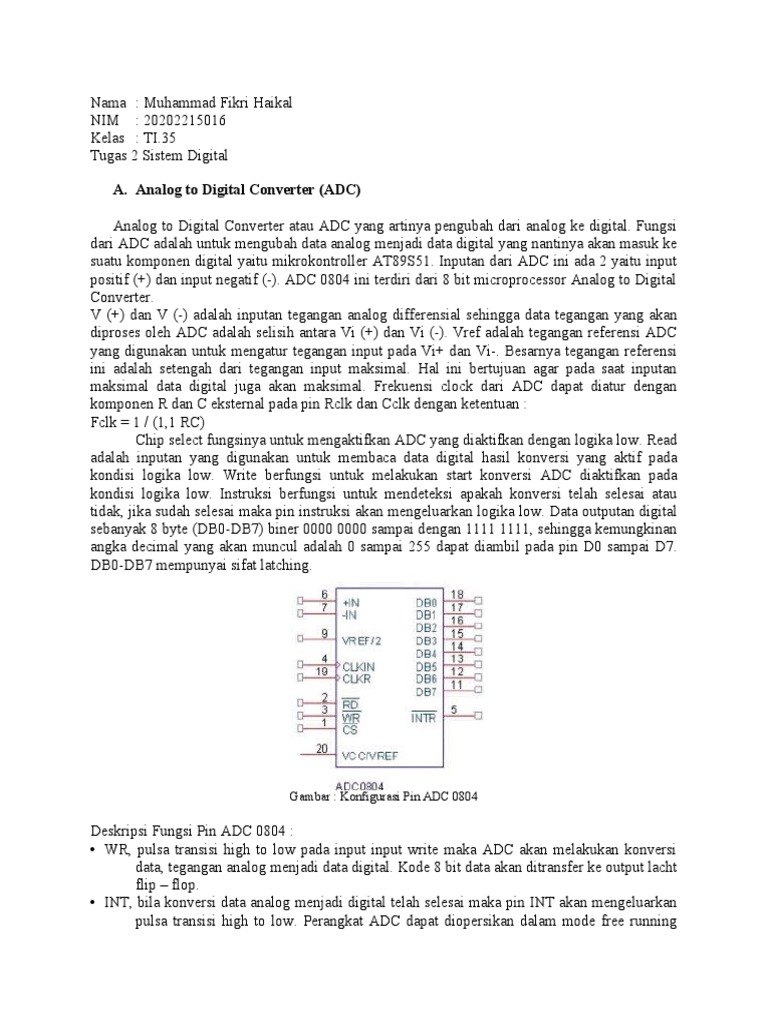 Penjelasan ADC dan DAC 0804/0808 | PDF