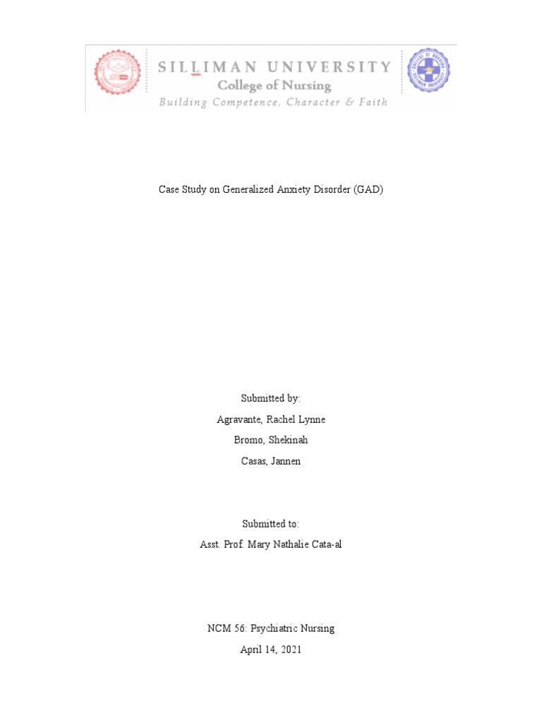 AGRAVANTE BROMO CASAS GAD Case Study | PDF | Sleep | Relaxation ...