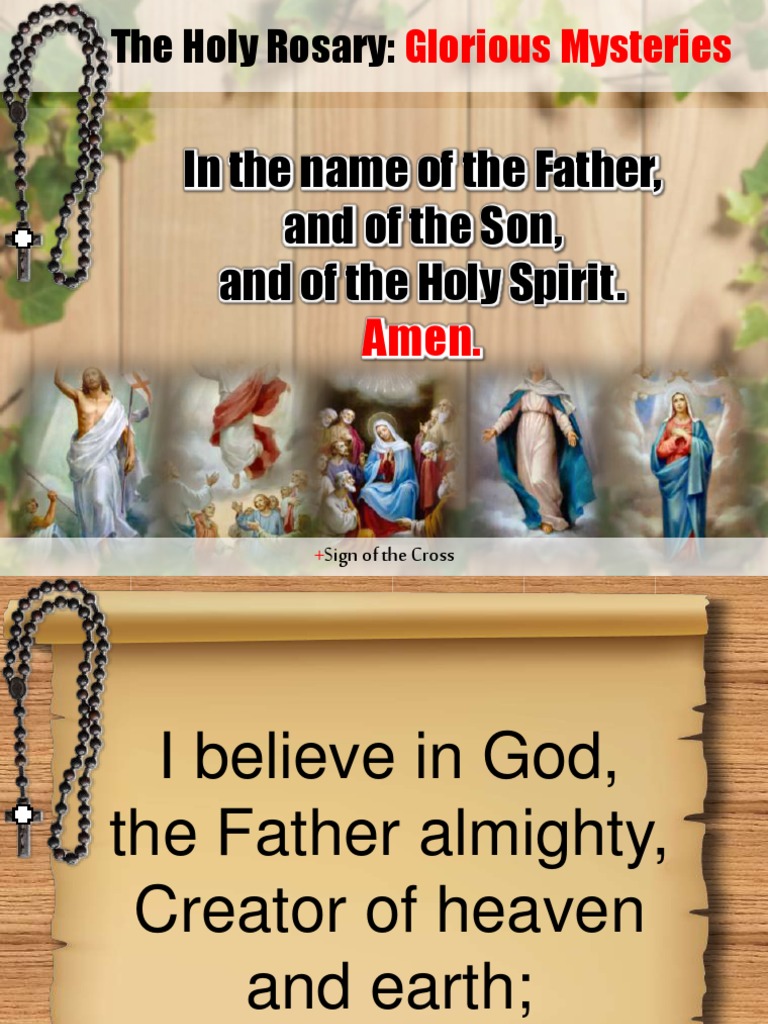Glorious Mysteries of the Rosary Guide | PDF | Rosary | Lord's Prayer