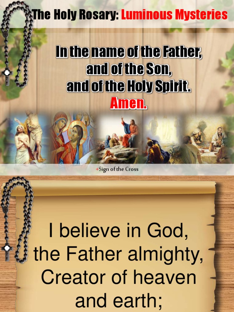 Rosary Luminous Mystery | PDF | Rosary | Lord's Prayer