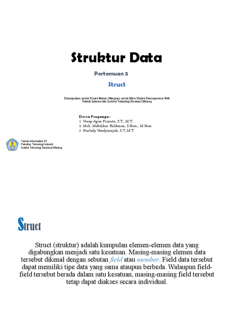 Handout - Pertemuan 4 - Struct | PDF | Seni