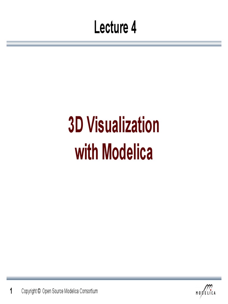 3D Visualization With Modelica | PDF | 3 D Computer Graphics | Visualization (Graphics)