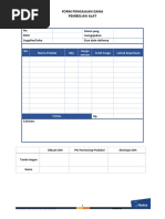 Form Pengajuan Dana Kas Kecil | PDF