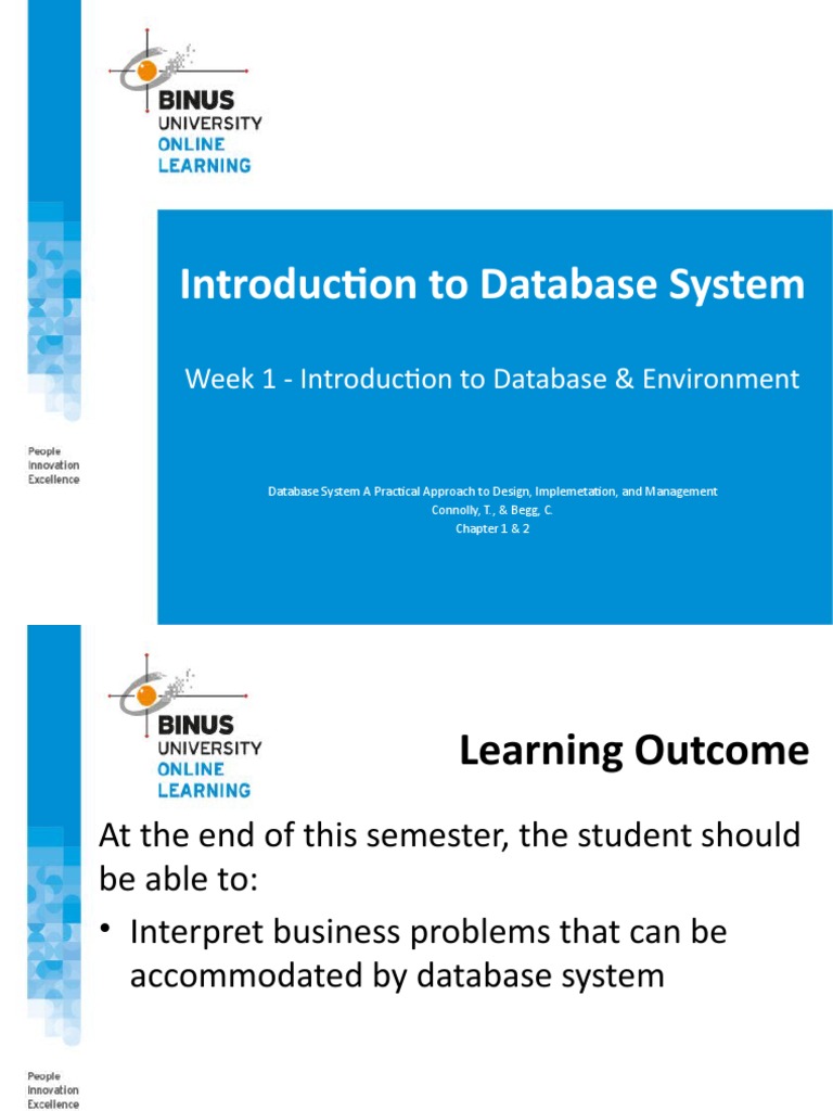 PPT 1 - Intro To Database System | PDF | Data Model | Databases