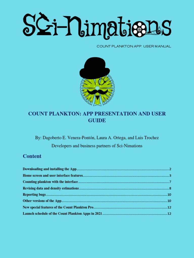 Count Plankton: App Presentation and User Guide | PDF | Web Application ...