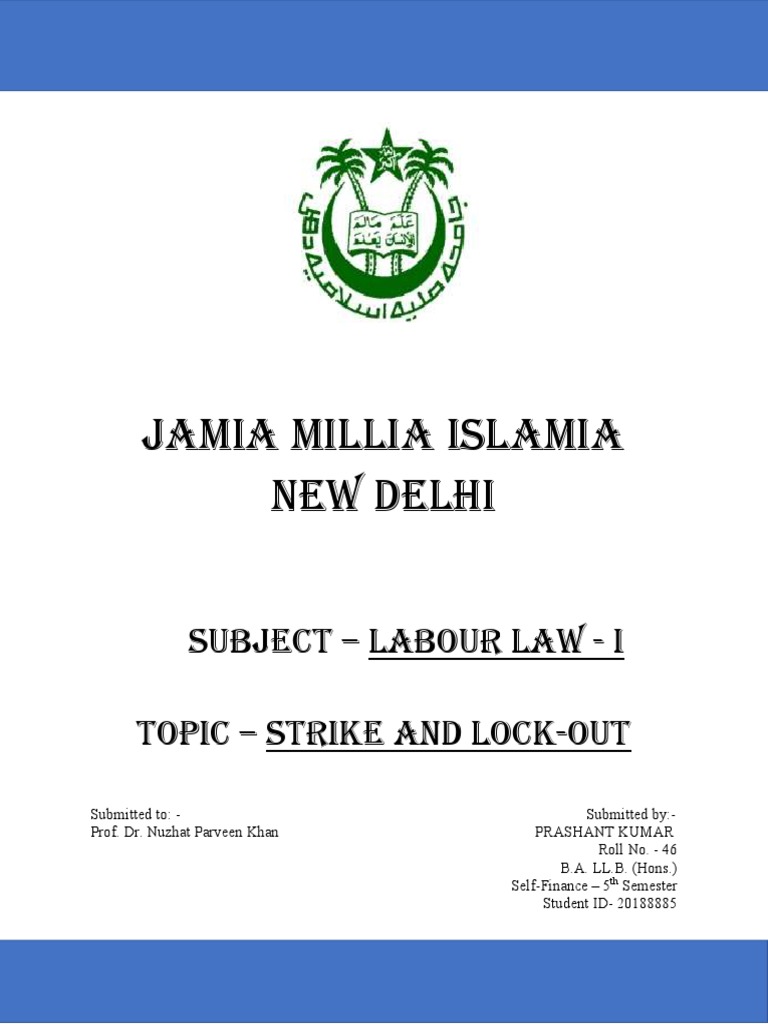 Strike and Lockout | PDF | Lockout (Industry) | Strike Action