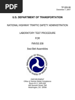 FMVSS 209 Seat Belt Assembly Testing | PDF | Calibration | Seat Belt