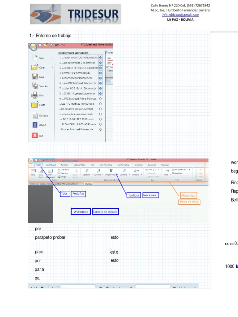 Introducción A PTC Mathcad Prime 6.0 | PDF | Enseñanza de matemática