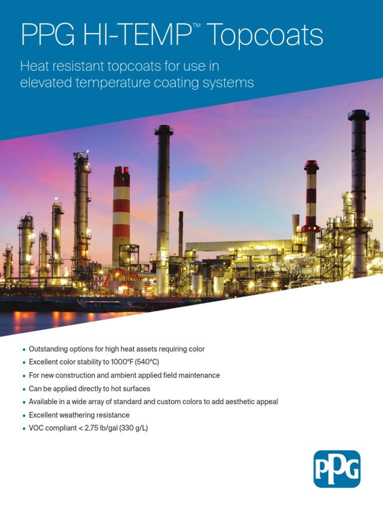 PPG Hi-Temp Topcoats: Heat Resistant Topcoats For Use in Elevated ...