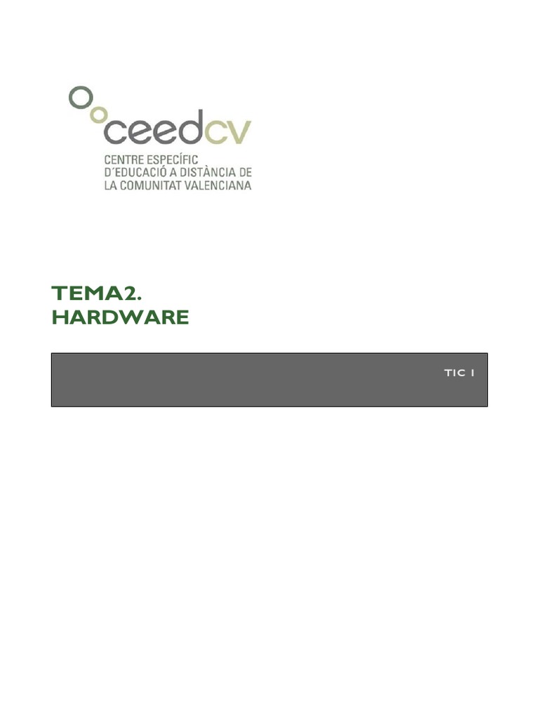 Tema2 1parte | PDF | Microprocesador | Hardware de la computadora