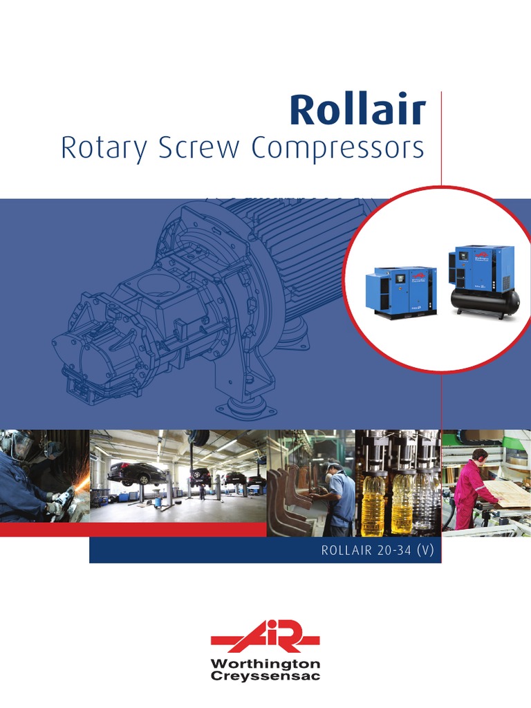 Rotary Screw Compressors: Rollair | PDF | Air Conditioning | Water