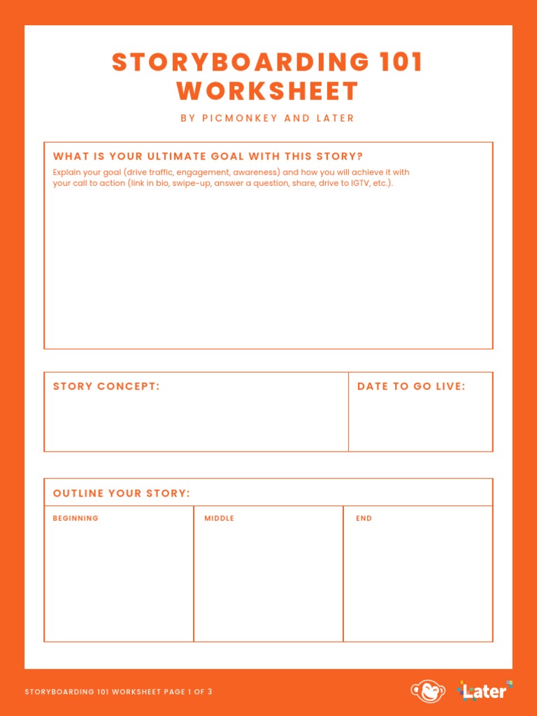 Later PicMonkey Storyboarding 101 Worksheet | PDF