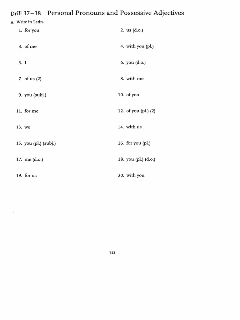 Pronombres Personales en Latín | PDF