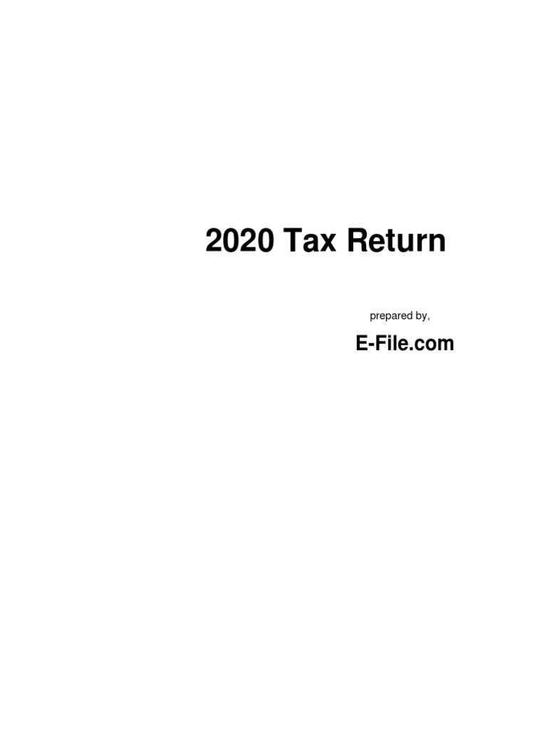 2020 Tax Return: Prepared By | PDF | Tax Refund | Irs Tax Forms