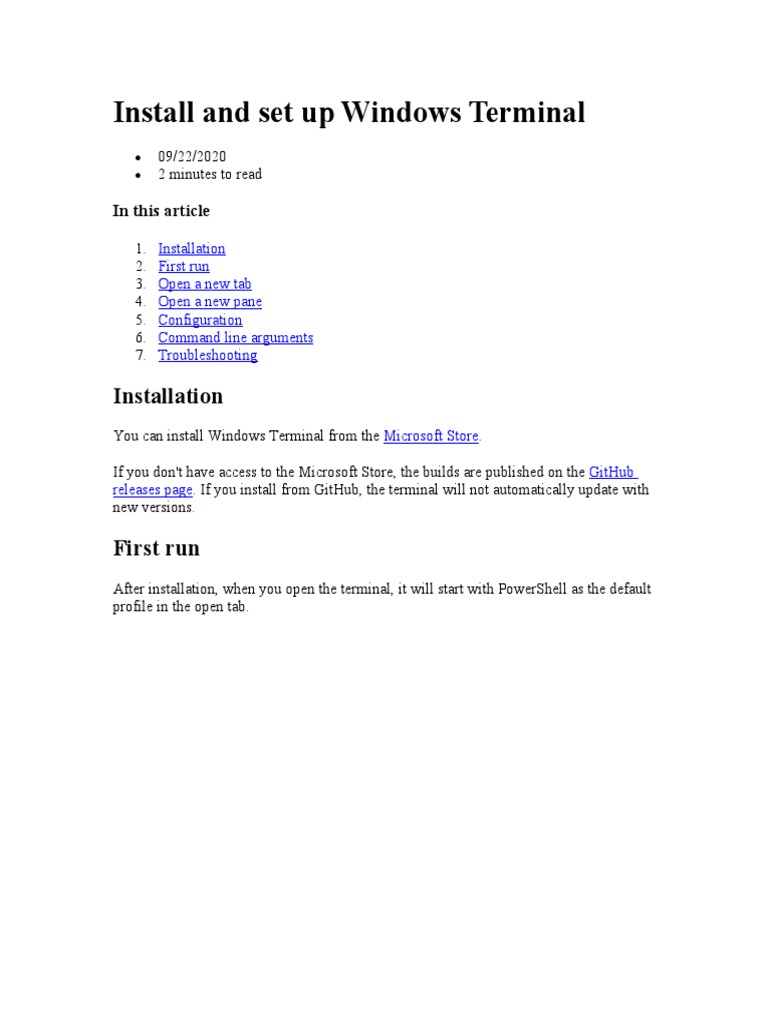 Install and Set Up Windows Terminal | PDF | Teaching Methods ...