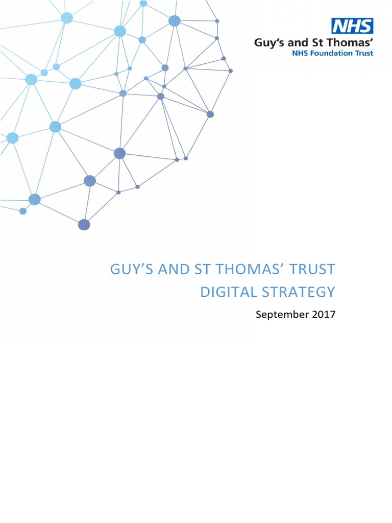 GSTT Digital Strategy v1.2 | PDF | National Health Service | Health Care
