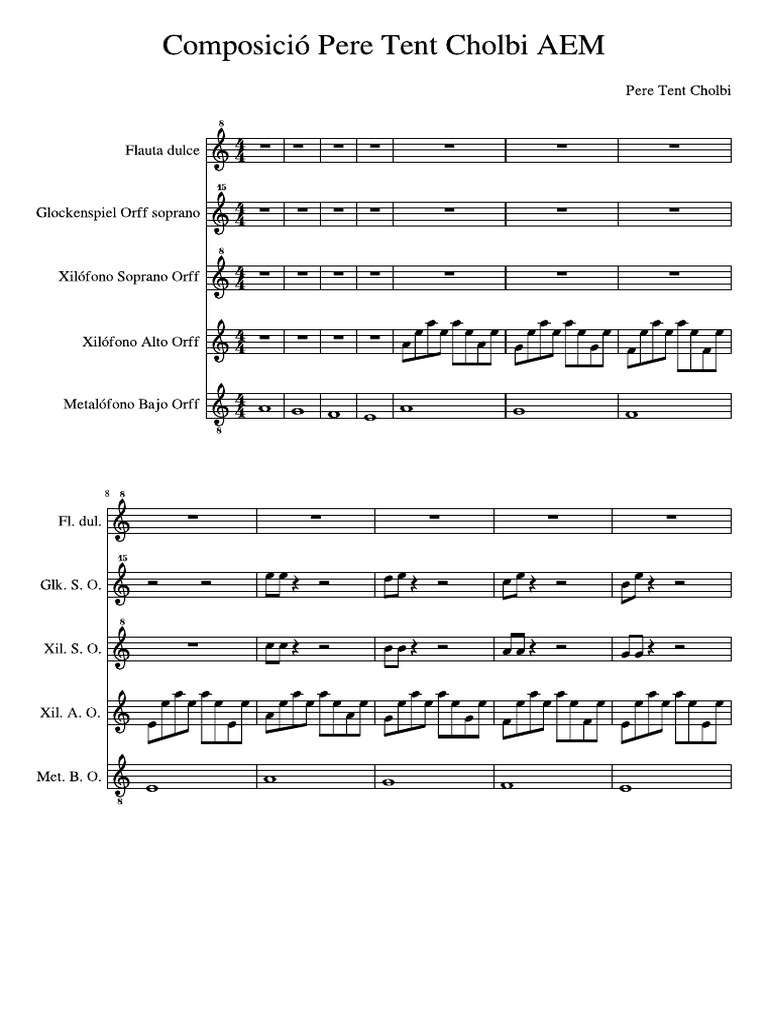 Partitura AEM Pere Tent Cholbi PDF Definitiva | PDF