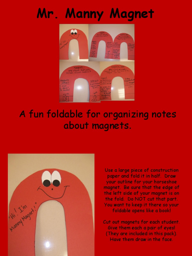 A Fun Foldable For Organizing Notes About Magnets | PDF