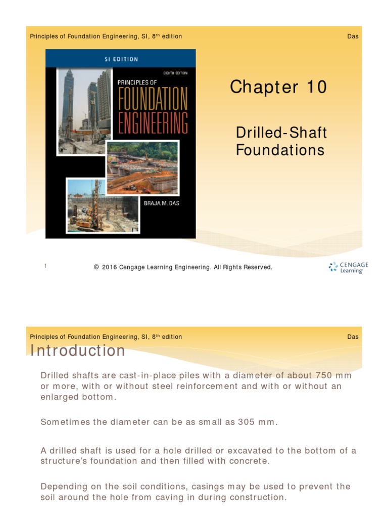 Das - Foundation Engineering - 8e - SI - Chapter10 | PDF | Deep ...