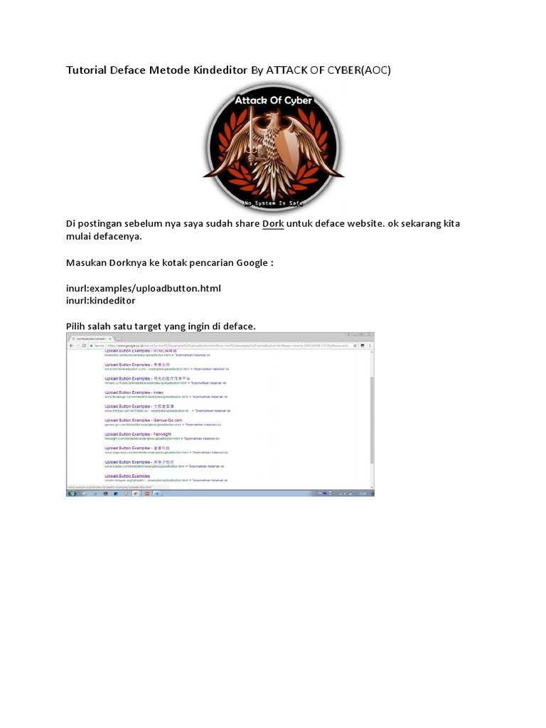 Deface Metode Kindeditor | PDF
