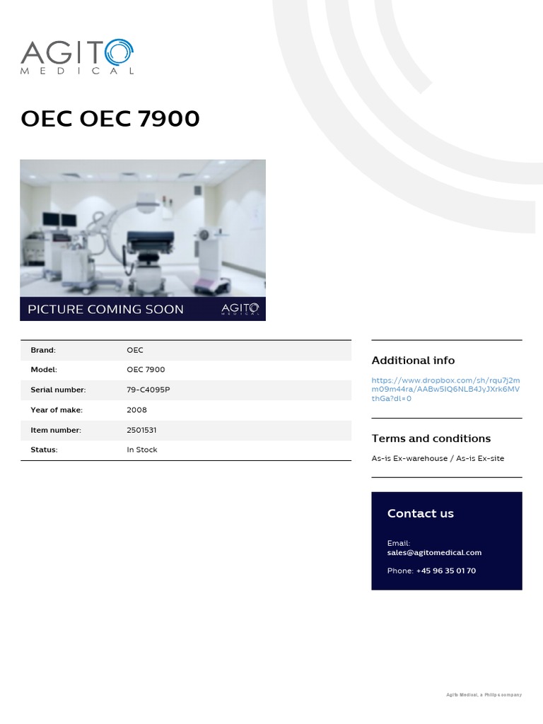 OEC OEC 7900: Contact Us | PDF