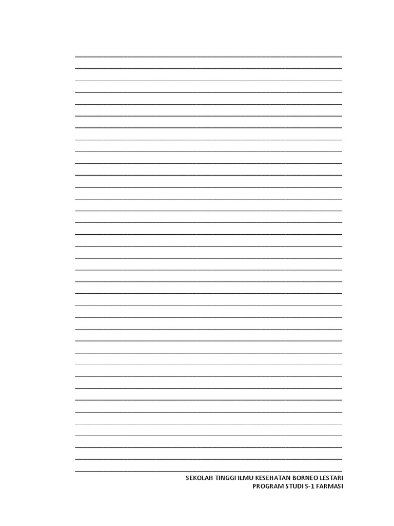 Format Kertas Bergaris | PDF