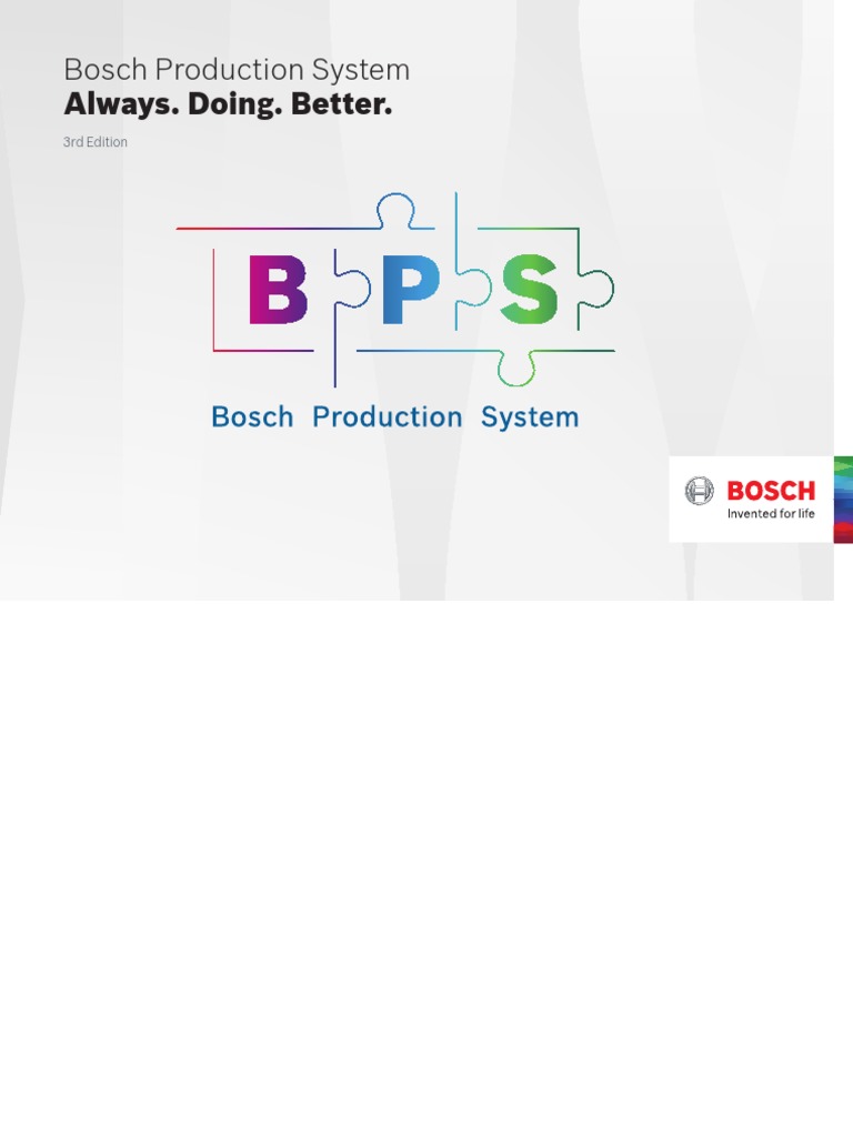 Always. Doing. Better.: Bosch Production System | PDF | Product ...