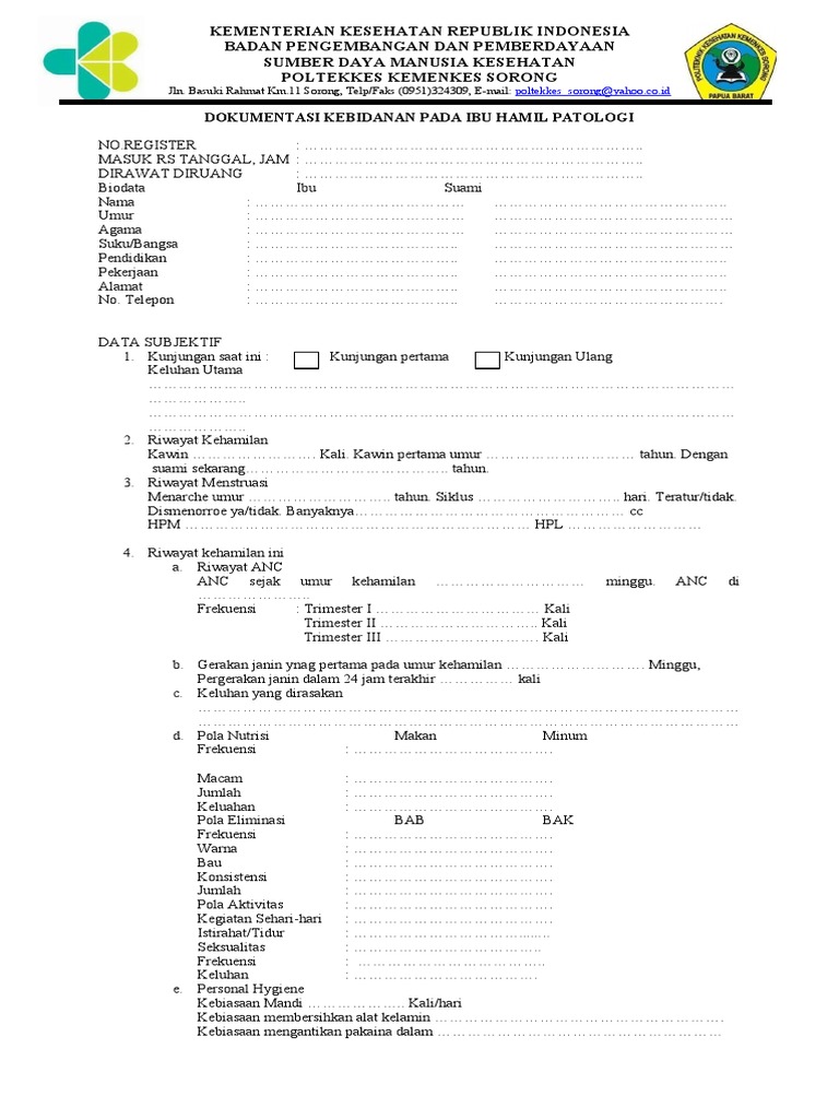 Format Askeb Patologis | PDF