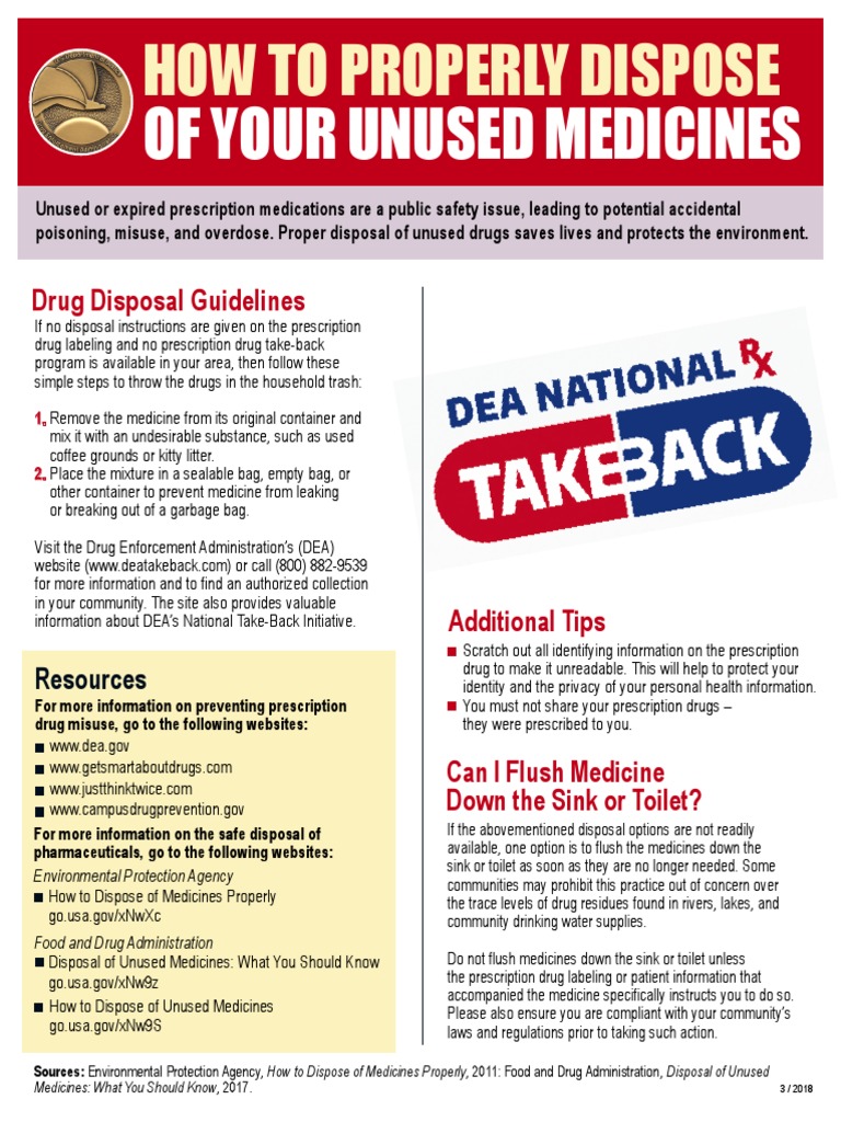 Proper Disposal Flier | PDF | Prescription Drugs | Pharmaceutical Sciences