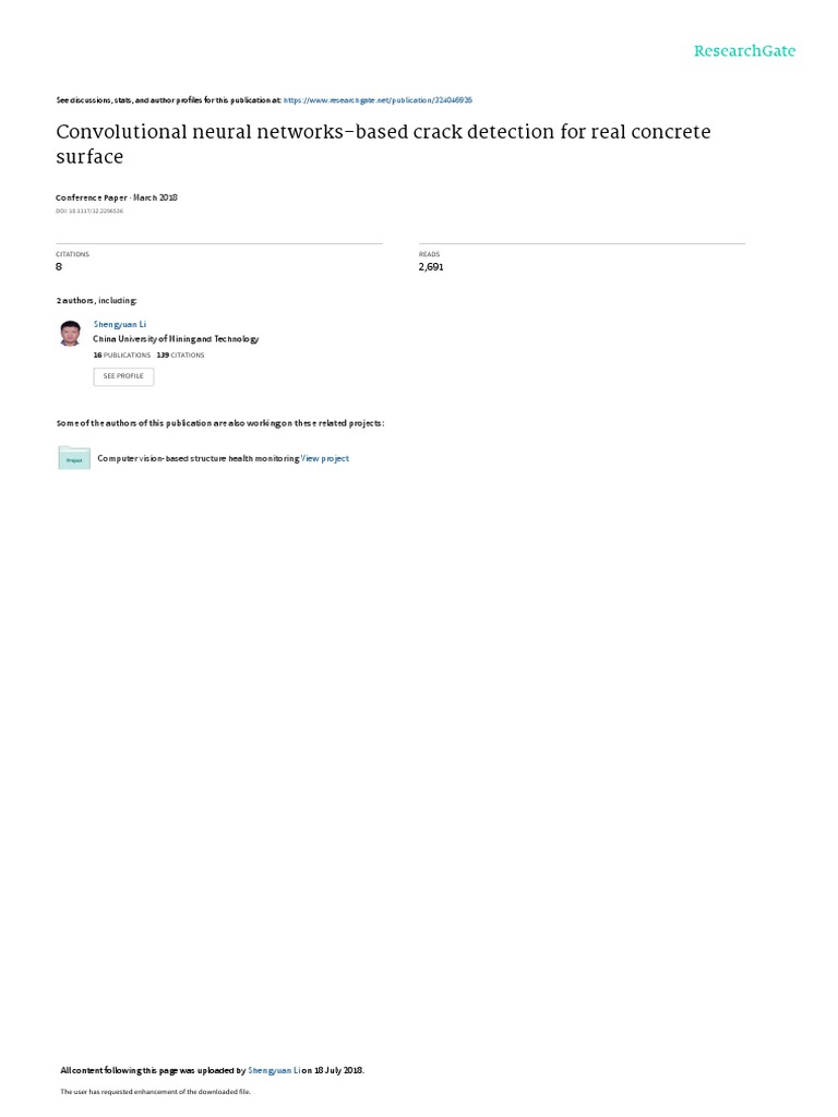 Convolutional Neural Networks-Based Crack Detection For Real Concrete ...