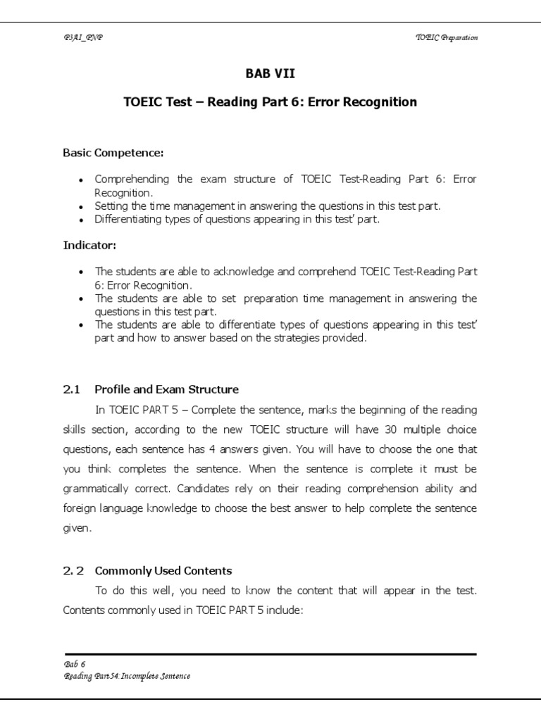Error Recognition | PDF | Verb | Question