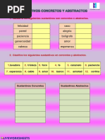 Sopa de Letras de Sustantivos Colectivos y Abstractos - 1 | PDF