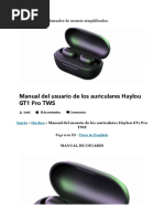 Manual Usuario Audifonos TWS - T8 | PDF | Auriculares | Bluetooth