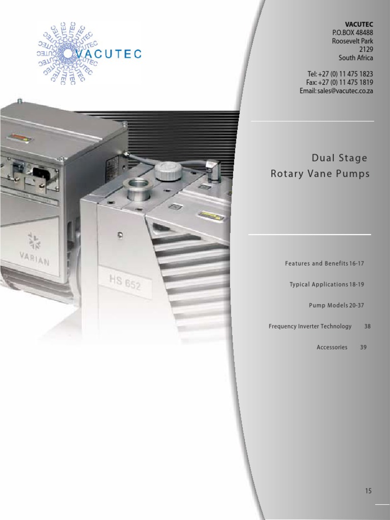 Agilent Pump Range | PDF | Vacuum | Pump